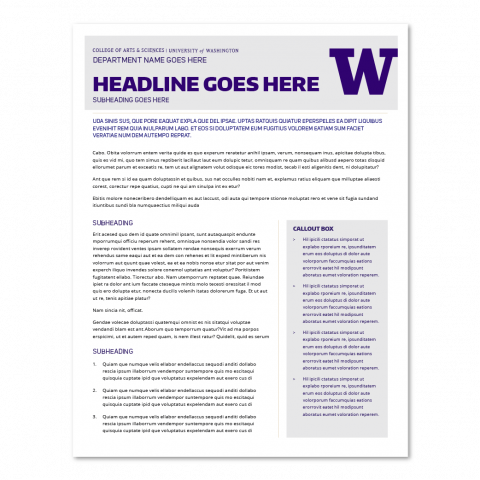 Document Templates | College of Arts and Sciences - Administrative Gateway